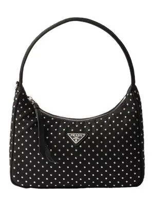 Prada Re-edition Re-nylon Mini Bag With Studs - Black
