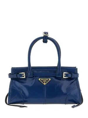 Prada Prada Mini Bonnie Buckle Leather Tote Bag No