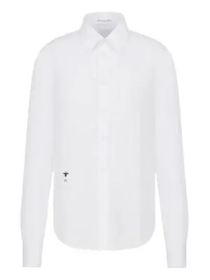Dior Embroidered Bee Button-up Top - White