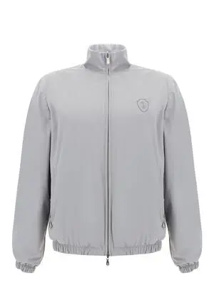 Brunello Cucinelli Logo Embroidered Reversible Jacket - Gray