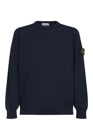 Stone Island Crew Neck Knitted Sweater With Ribbed Cuffs And Hem - No