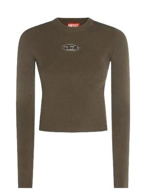 DIESEL® Oval D Ribbed-knit Top - Brown