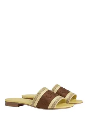Gucci Color-blocked Flat Sandals - Brown
