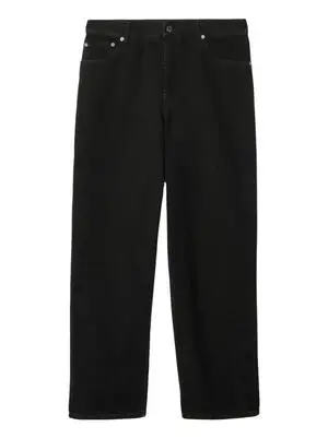 Burberry Logo Patch Straight-leg Jeans - Agate