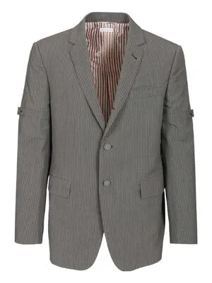 THOM BROWNE Thom Browne Wide Shoulder Seersucker Blazer