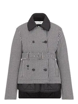 DIOR Dior 2-in-1 Peacoat With Checked Pattern And Removable Vest