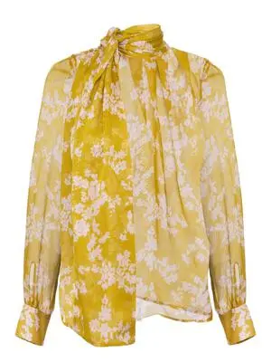 Elisabetta Franchi Elisabetta Franchi Floral Print Blouse Curry/quartz