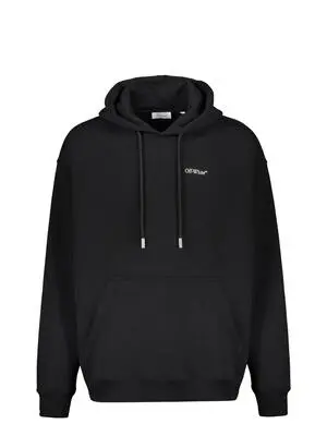 Off-White Logo Print Hoodie - Black