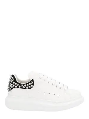 Alexander McQueen Logo Lace-up Embellished Sneakers - White