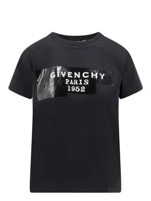 Givenchy Logo Print Crewneck T-shirt - Black