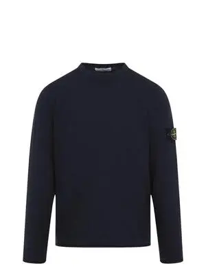 Stone Island Stone Island Logo Patch Crewneck Sweatshirt Blue