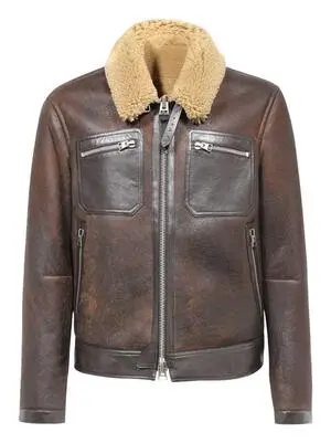 TOM FORD Zip-up Leather Jacket - Black