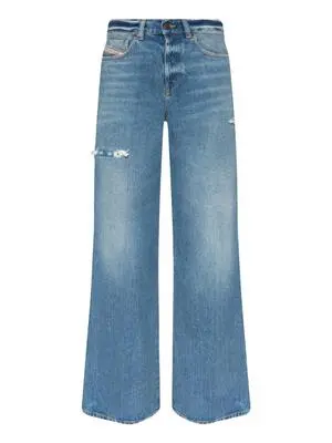 DIESEL® Distressed Flared Jeans - Blue