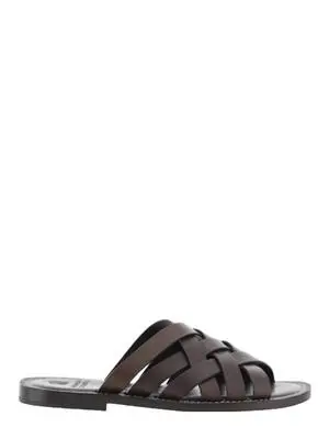 Brunello Cucinelli Woven Flat Sandals - Black