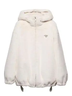 Prada Reversible Zip-up Hooded Jacket - White