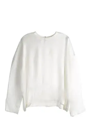 TOTEME Boxy Satin Top - White