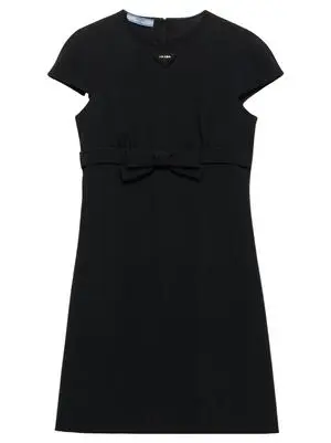 Prada Sablé Compact Short Dress - Black