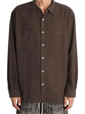 Rick Owens Strapped Shirt - Brown