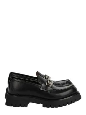 Gucci Gg Chain Embellished Platform Loafers - Black