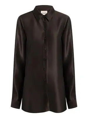 Khaite Auryn Long-sleeved Shirt - Bark