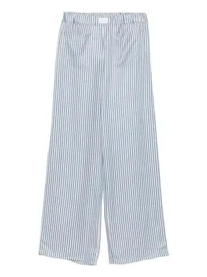 Maison Labiche Striped Wide-leg Pants - White