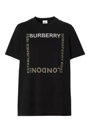 Burberry Logo Detailed Crewneck T-shirt - Black
