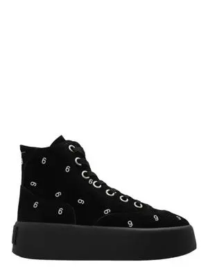 MAISON MARGIELA Logo High Top Sneakers - Black