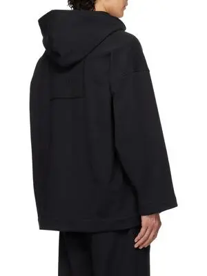 BODE Long Sleeve Zip Up Hoodie - Black