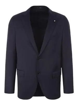 LARDINI Single-breasted Tailored Blazer - Black