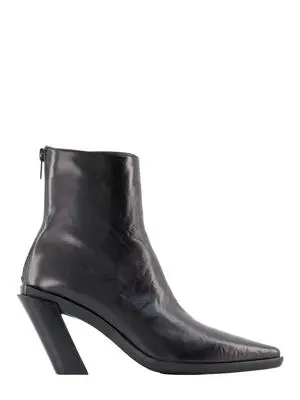 ANN DEMEULEMEESTER Pointed Toe Zip Up Boots - Black