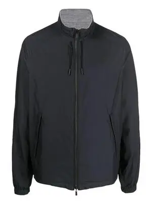 Zegna Reversible Zip-up Stand-collar Jacket - Black