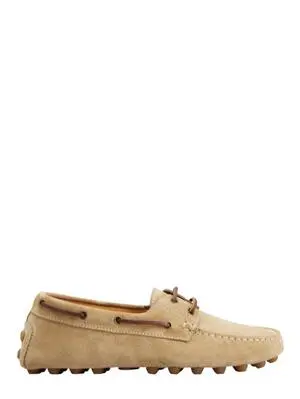 TOD'S Boat Gommino Bubble Loafers - Beige Brown