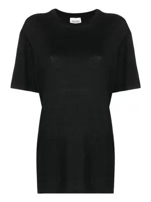 Isabel Marant Étoile Linen Crew-neck T-shirt - Black