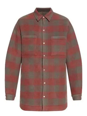 Rick Owens Checked Wool Overshirt - Multicolor