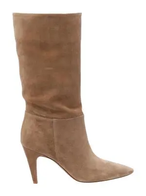 GIANVITO ROSSI Elise Almond Toe High Heel Boots - Brown