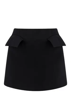 Alexander McQueen Gabardine Mini Skirt - Black