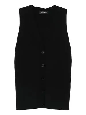 ANINE BING Button-up V-neck Vest - Black