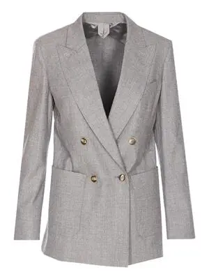 Max Mara Double-breasted Blazer - Gray