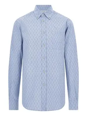 FERRAGAMO Monogram Shirt - Blue