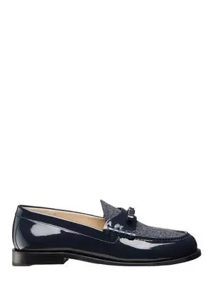 STUART WEITZMAN Stuart Weitzman Patent Leather Loafers With Bow Detail Black