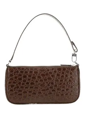 By Far Crocodile Effect Shoulder Bag - Brown