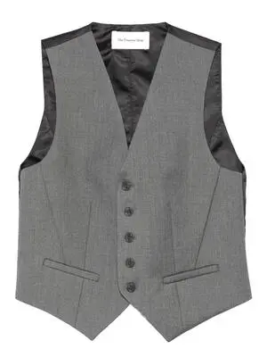 THE FRANKIE SHOP Sleeveless V-neck Vest - Gray