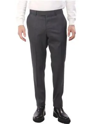Hugo Boss Tailored Trousers With Belt Loops - Black