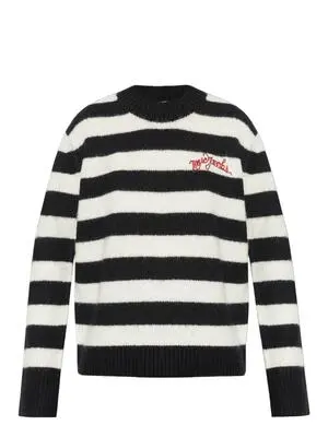 MARC JACOBS Marc Jacobs Striped Embroidered Jumper