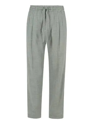 Dolce & Gabbana Houndstooth Pleat-detail Trousers - Gray