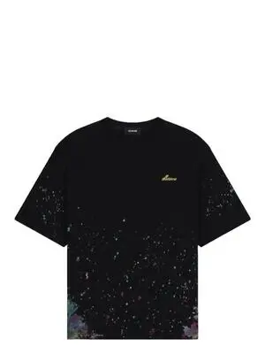 We11Done Paint-splatter Cotton T-shirt - Black