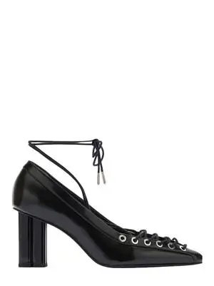 GANNI Lace Up Butterfly High Pump - Black