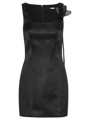ROTATE BY BIRGER CHRISTENSEN Floral Accent Sheath Dress - Black