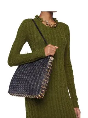 Rabanne 1969 Flip Top Handle Bag - Black/gold