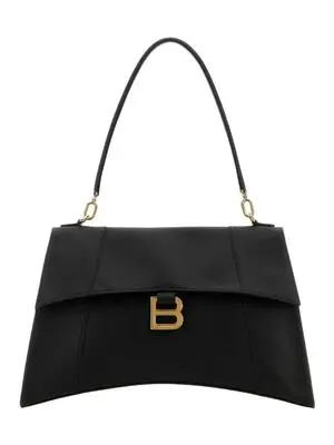 Balenciaga Hourglass Soft Medium Tote Bag - Black